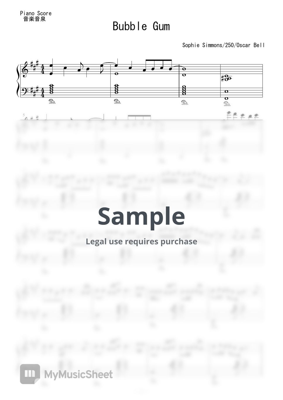 NewJeans - Bubble Gum Sheet Music by 音楽音泉