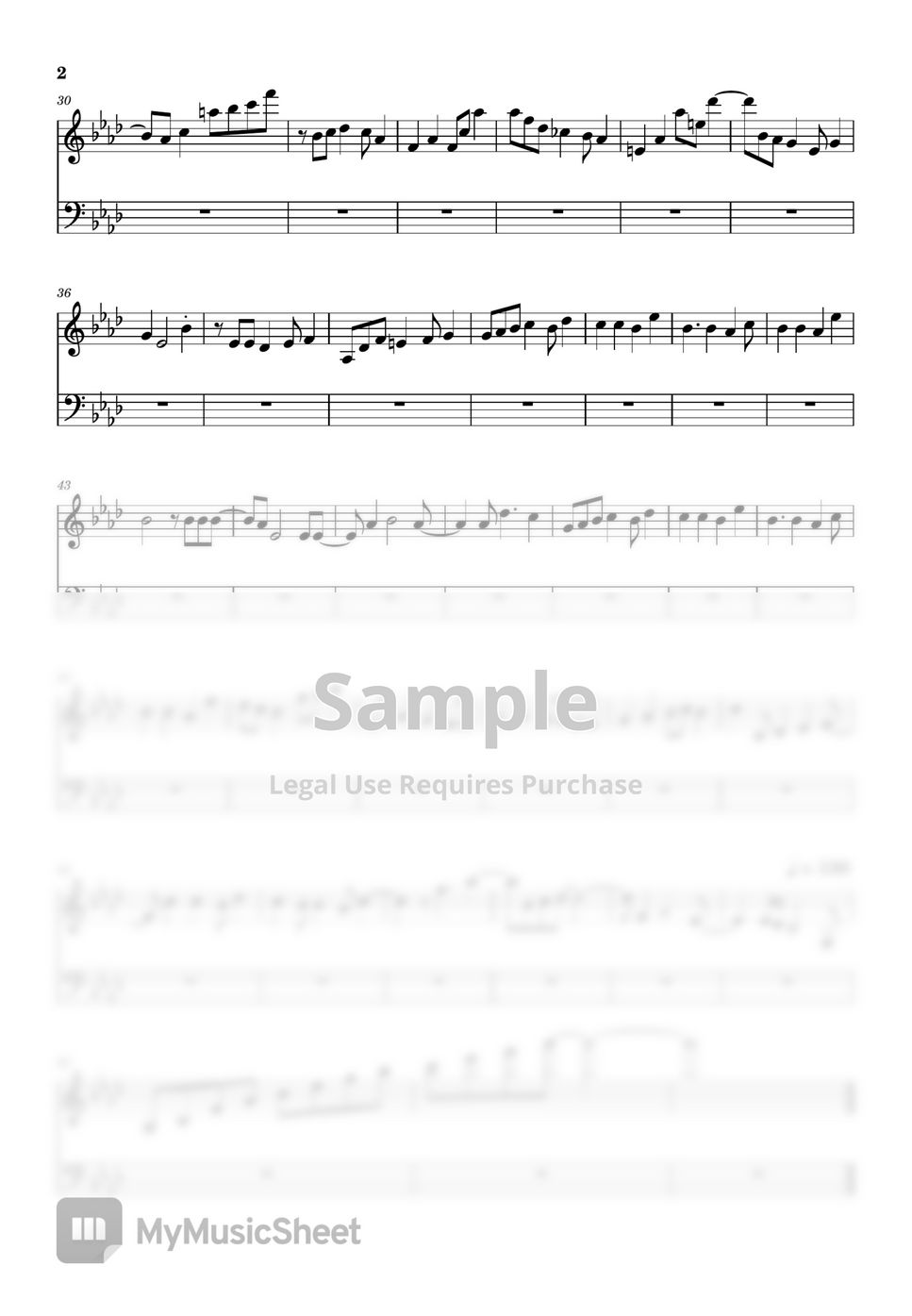 Bleach ED 27 - Aoi Tori (BEGINNER) Partition musicale by Anime Piano ...