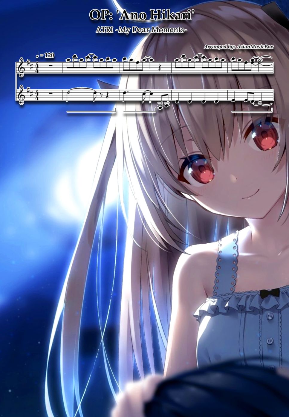 ATRI -My Dear Moments- | Nogizaka46 - OP: 'Ano Hikari (あの光)' (Sheet, MIDI, MultiTracks & WAV) 楽譜 ...