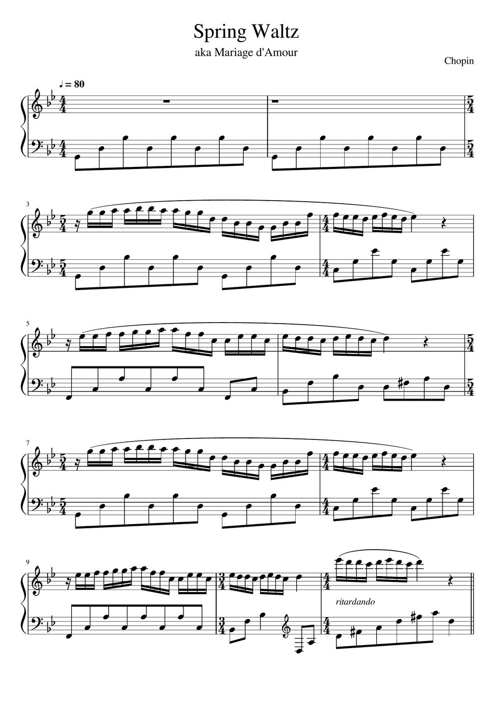 F. Chopin - Spring Waltz (Mariage d'Amour) Лист by F. Chopin