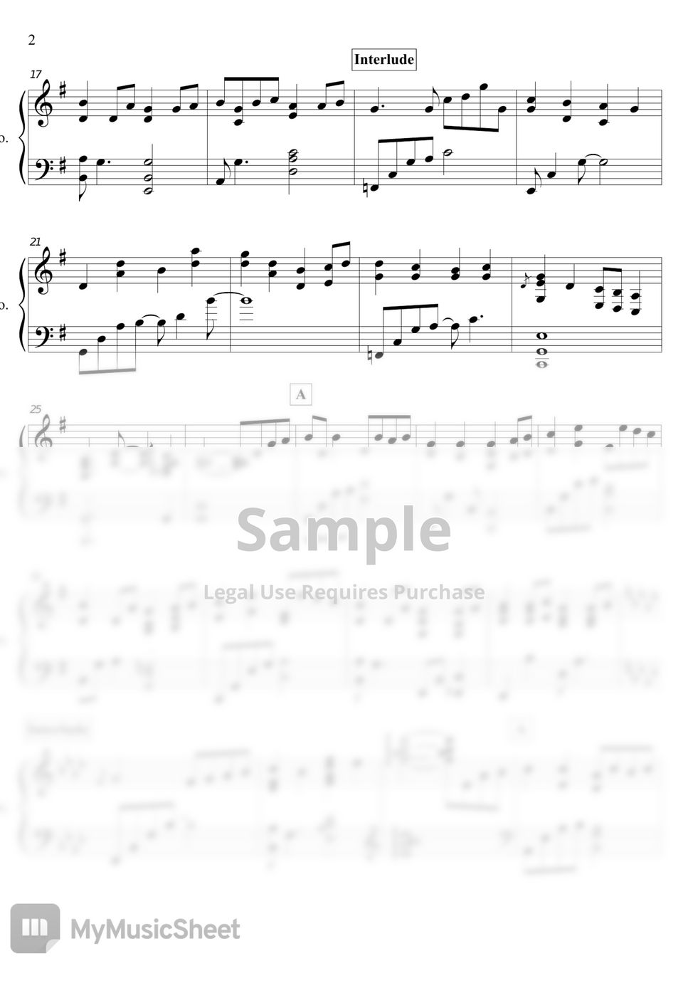 Jimmie Davis&Charles Mitchell - You Are My Sunshine Sheet by Keunyoung Song(송근영)