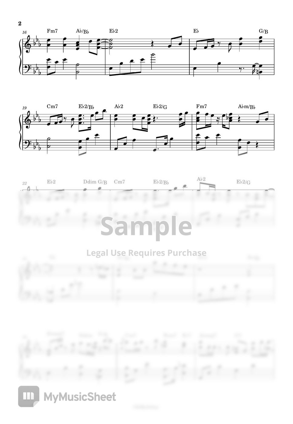 韋禮安 - 如果可以 & 踮起腳尖愛 (MIX) (Piano) 악보 by OhMyJohny