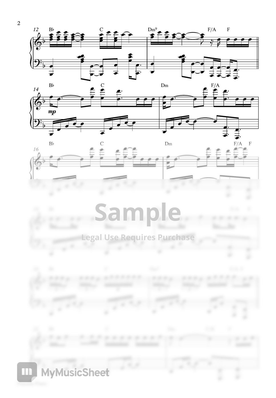 BTS - Fake Love (Piano Sheet) Partition musicale by Pianella Piano