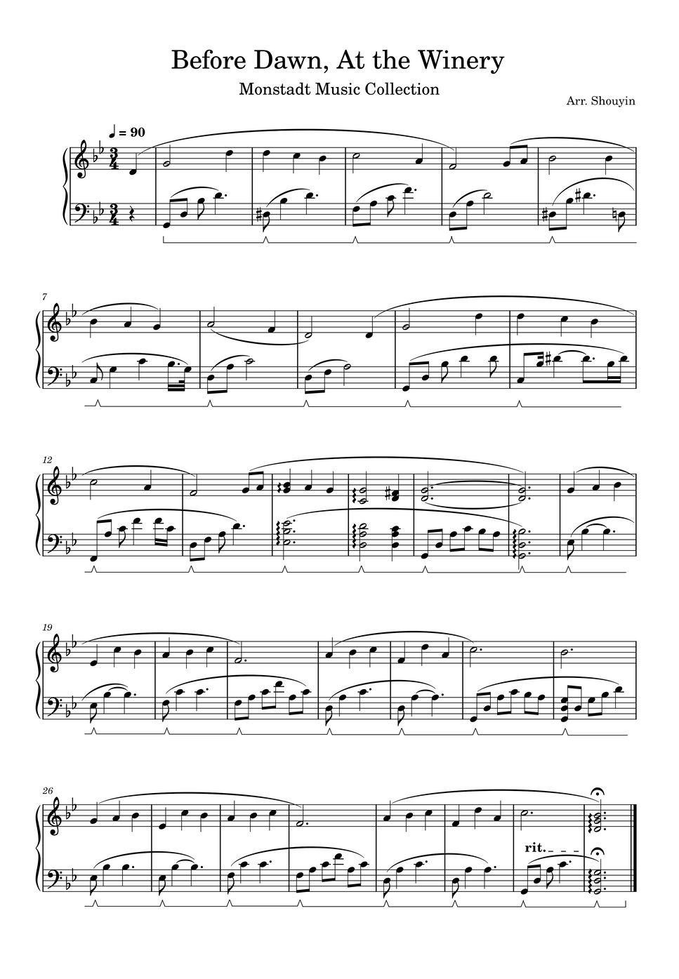 Yu-Peng Chen - Before Dawn, At the Winery Sheets by Shouyin