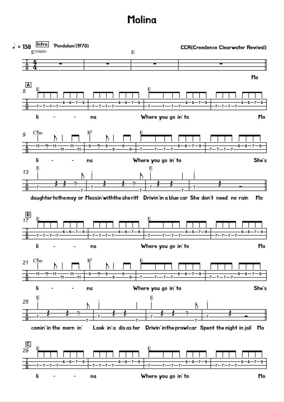 CCR - Molina Sheets by 김미(Kimme)