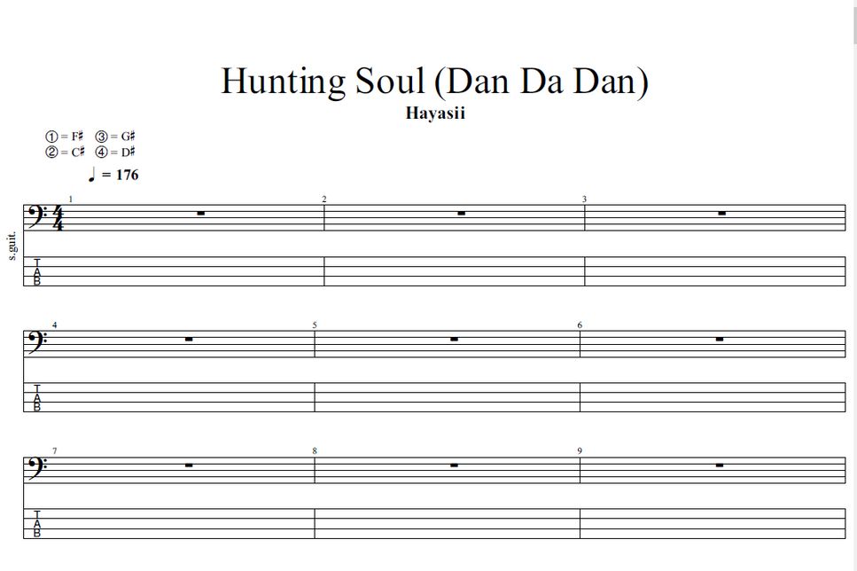 Hayasii - Dan Da Dan - Hunting Soul 악보 by Miruu raku