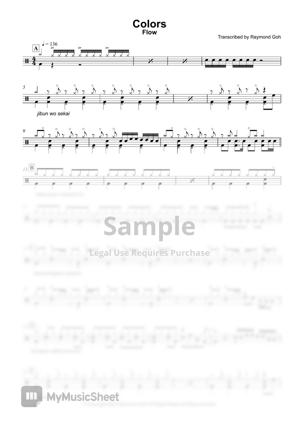 Flow - Colors (Code Geass OP) Sheets by Raymond Goh