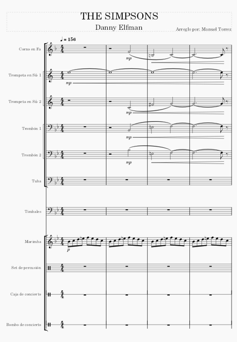 Danny Elfman - The Simpsons Sheets by Manuel Torrez