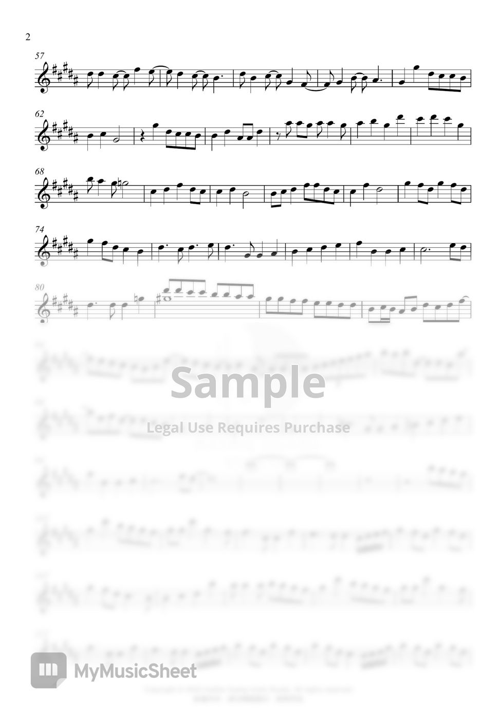 Demon Slayer - Zankyou Sanka (Demon SlayerOP) Лист by Kathie violin