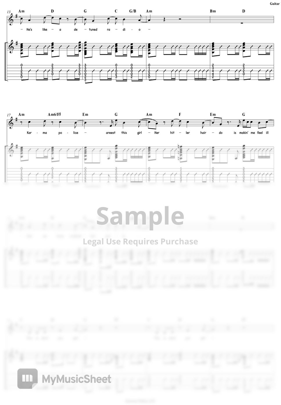 Radiohead - Karma Police | Guitar TAB