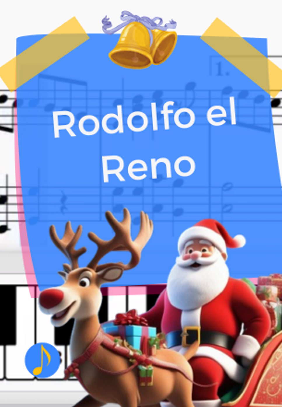 Villancico Rodolfo el Reno Partitura | Rosalinda Colella | mymusic5