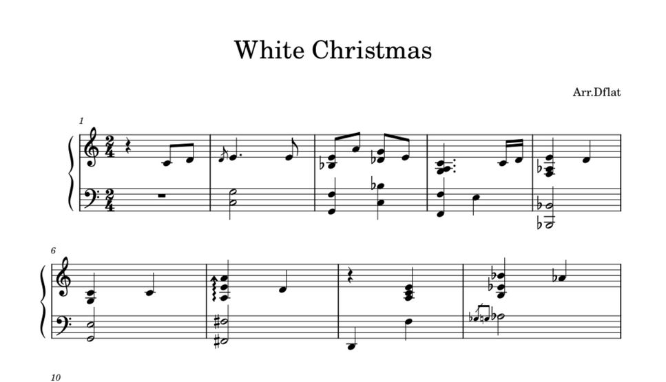 Bing Crosby - White Christmas Sheets by Dflat