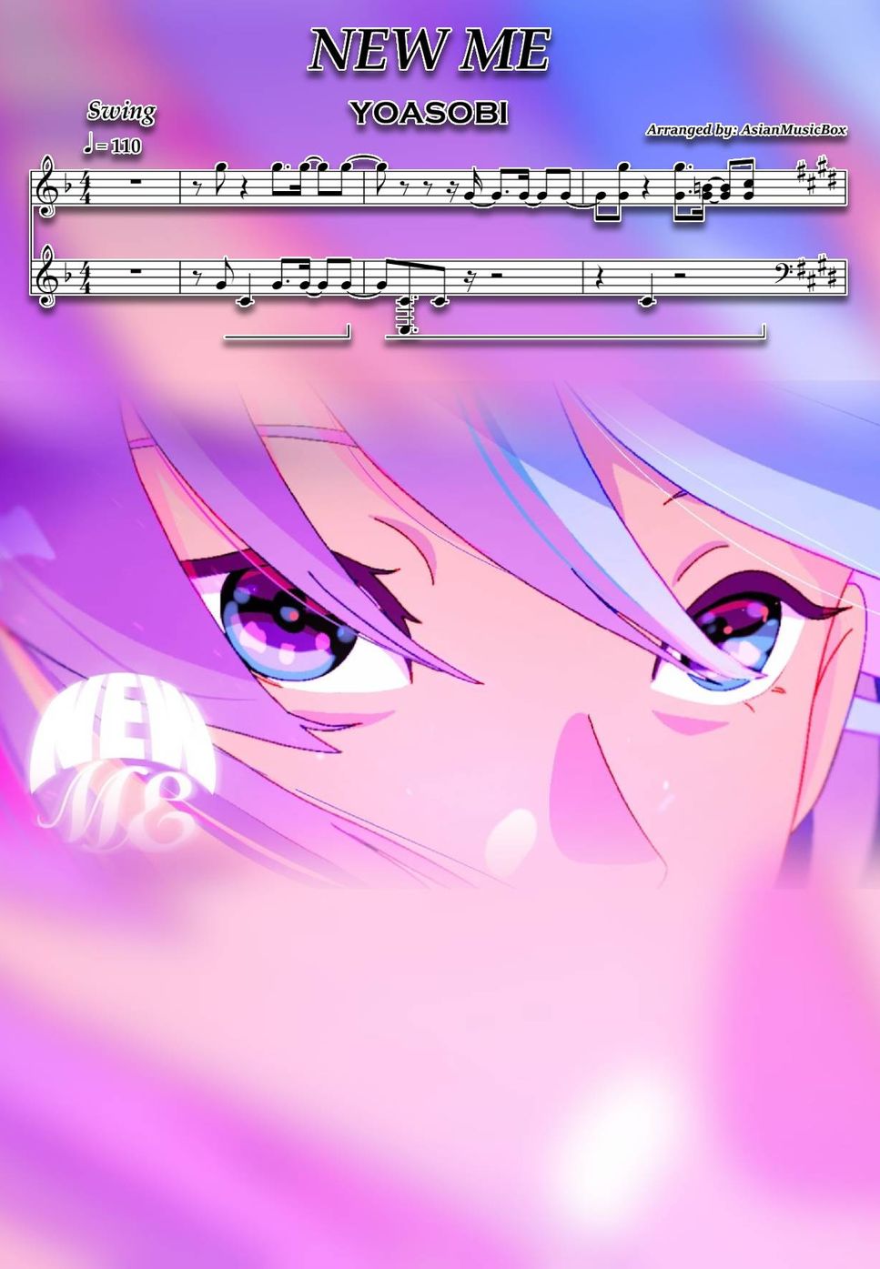 YOASOBI - 'New me' (Sheet, MIDI, MultiTracks & WAV) Sheets by AsianMusicBox