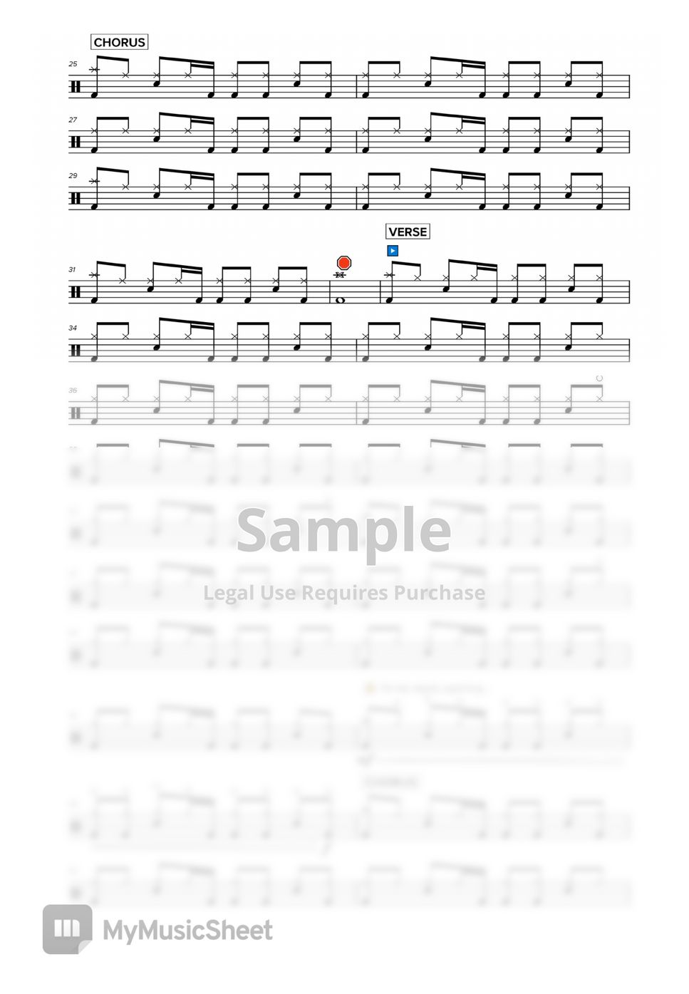 Radiohead - Creep Lembar Musik by Magic Drum Sheets