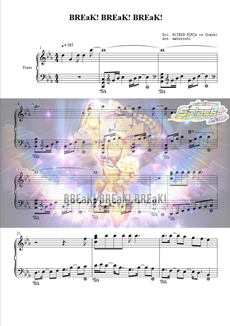 HiTECH NINJA vs Cranky - 《BREaK! BREaK! BREaK!》 ｜ KING of Performai 2020 全國決勝大會歌曲 / piano sheet ...