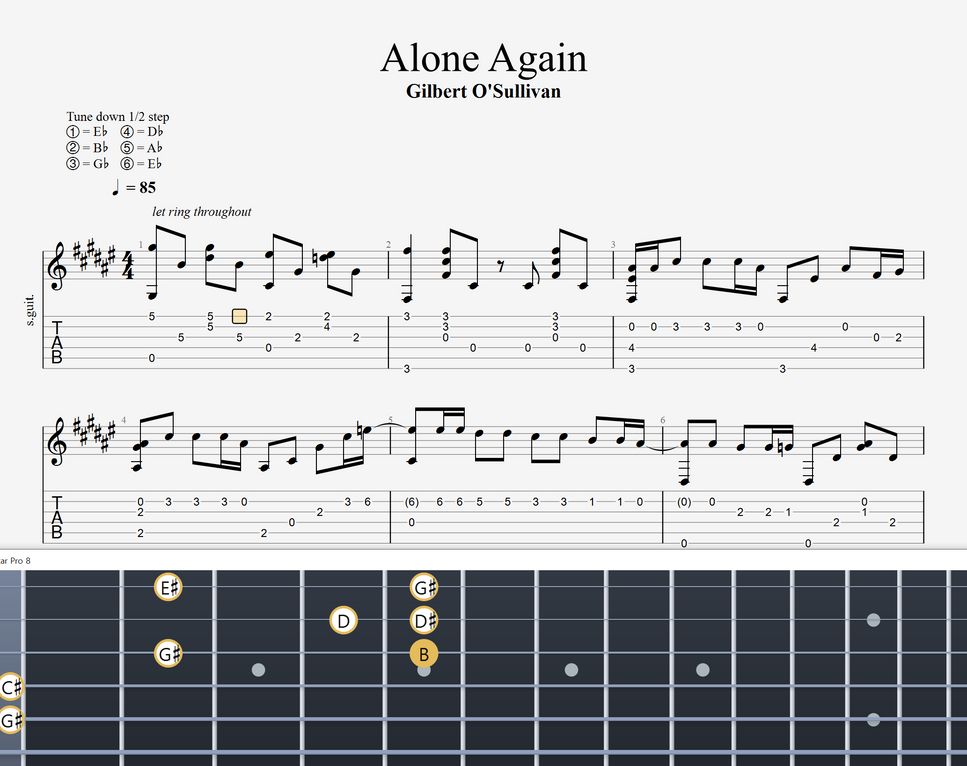 Gilbert O'Sullivan - Alone Again Sheets by Domisol-ti