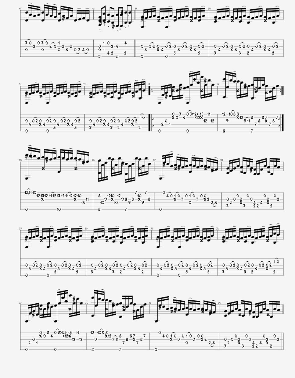 Jay Chou - Secret(Time travel theme) (Fingerstyle Guitar Tab) نوتة by ...