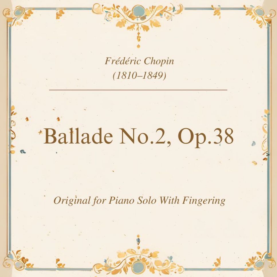 Frédéric François Chopin - Ballade No.2, Op.38 In F Major (Original for ...