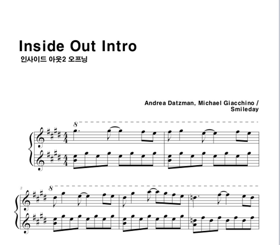 Inside out2 - Inside out2 opening (Two Scores. (Original+easy ver ...