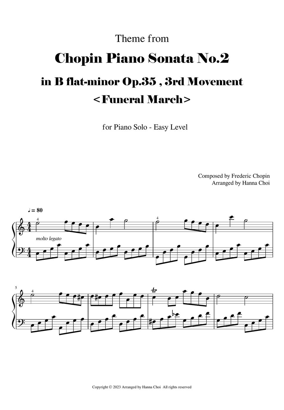 Fredereic Chopin 쇼팽 - Theme from Chopin Piano Sonata No.2 Funeral March ...