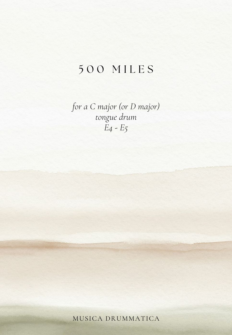 Peter Paul & Mary - 500 Miles Sheets by Musica Drummatica