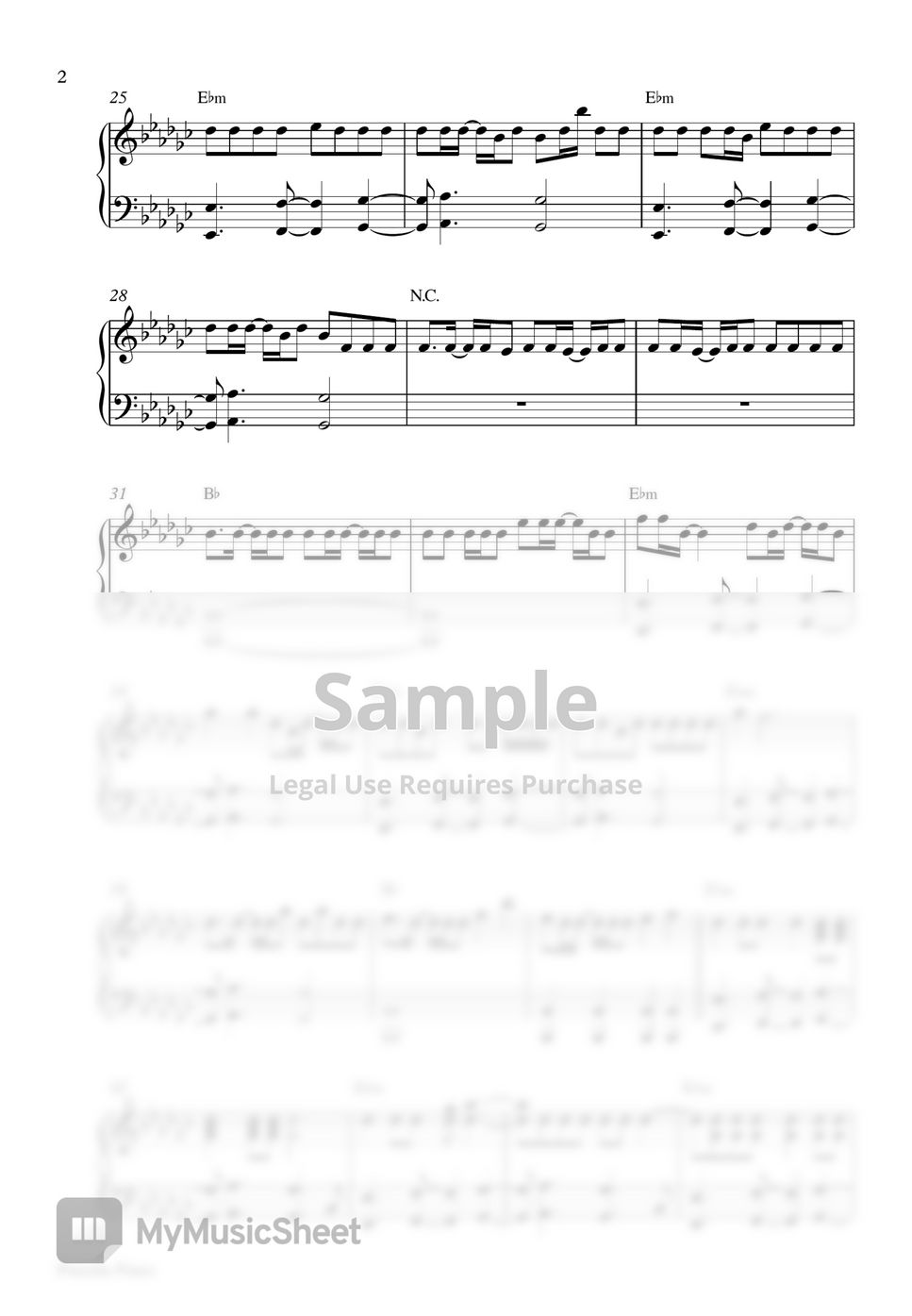 BTS SUGA - AGUST D (Piano Sheet+Drum) 樂譜 by Pianella Piano