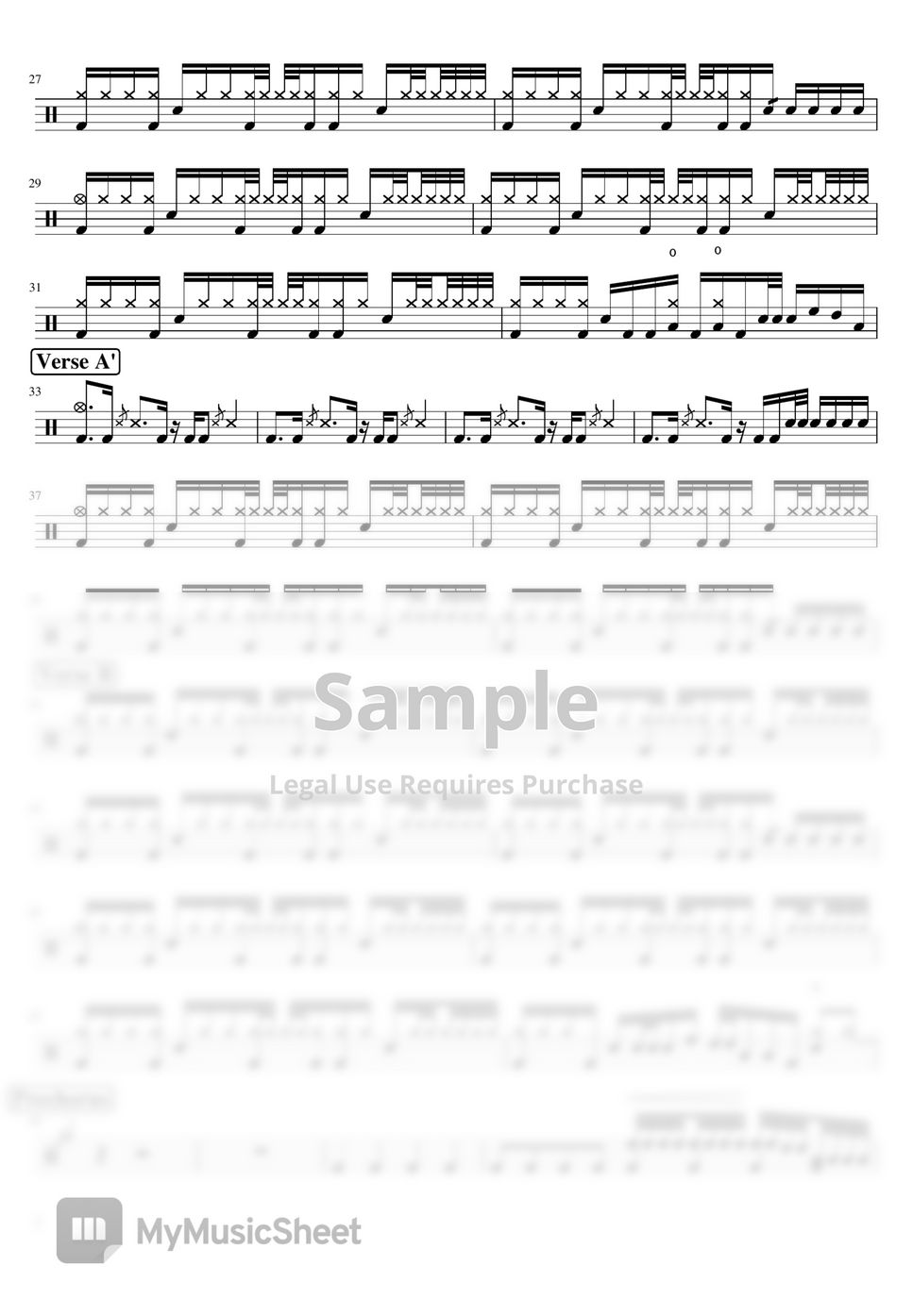 BTS - yet to come (Lv3) Spartito by yeol's drum