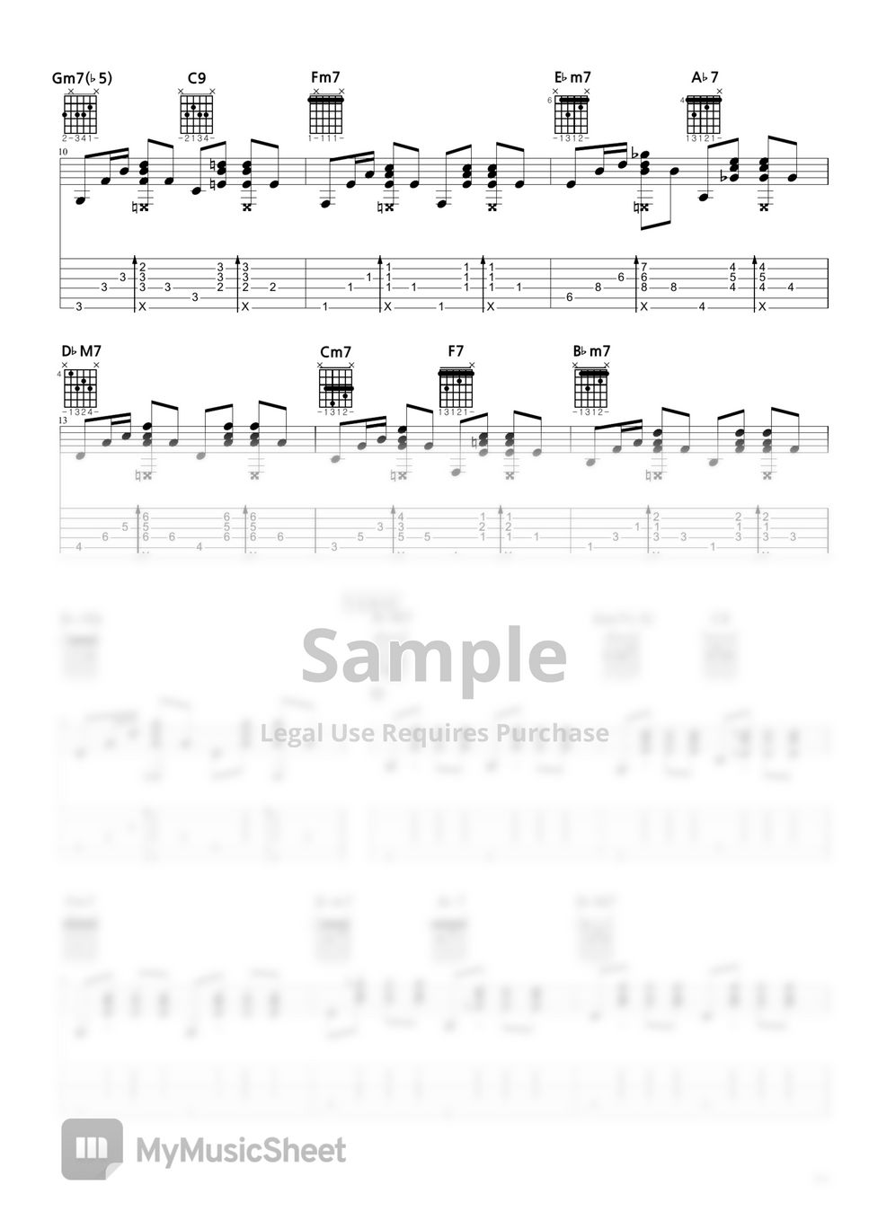 San E (Feat. 유주) - 눈치없긴(So Silly) TAB by NamooBro