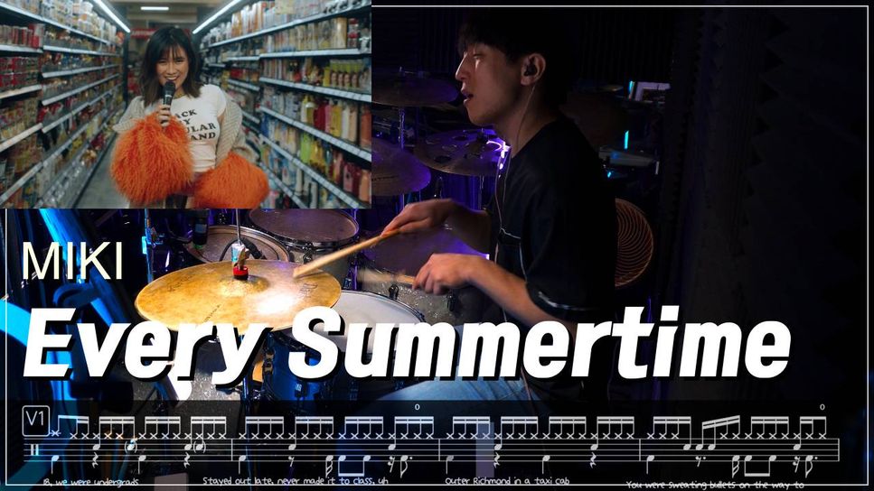 MIKI - Every Summertime (Drum Sheet) Sheet Music by Boaz Jo