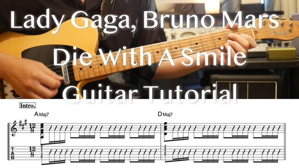 Lady Gaga, Bruno Mars - Die With A Smile (I am playing multiple guitar ...