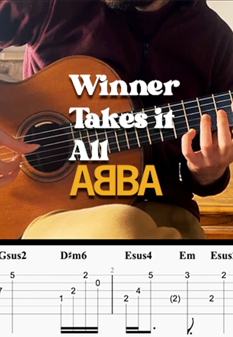 ABBA - Winner takes it all - ABBA (Classical fingerstyle guitar) 악보 by Dominic Miller & Nomad's ...