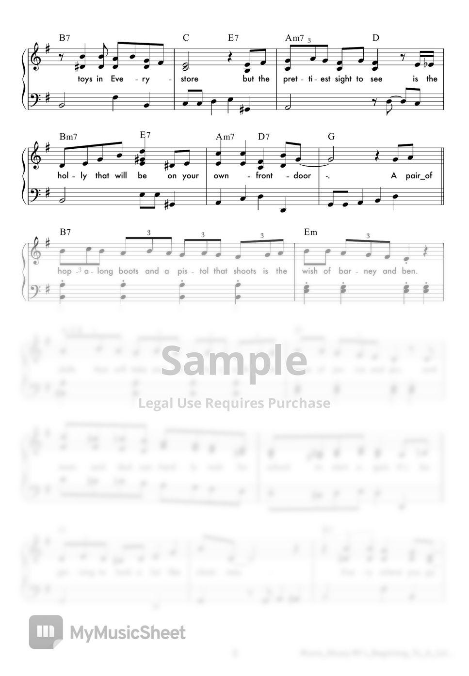 Michael Buble - It's Beginning To Look A Lot Like Christmas (Easy piano ...