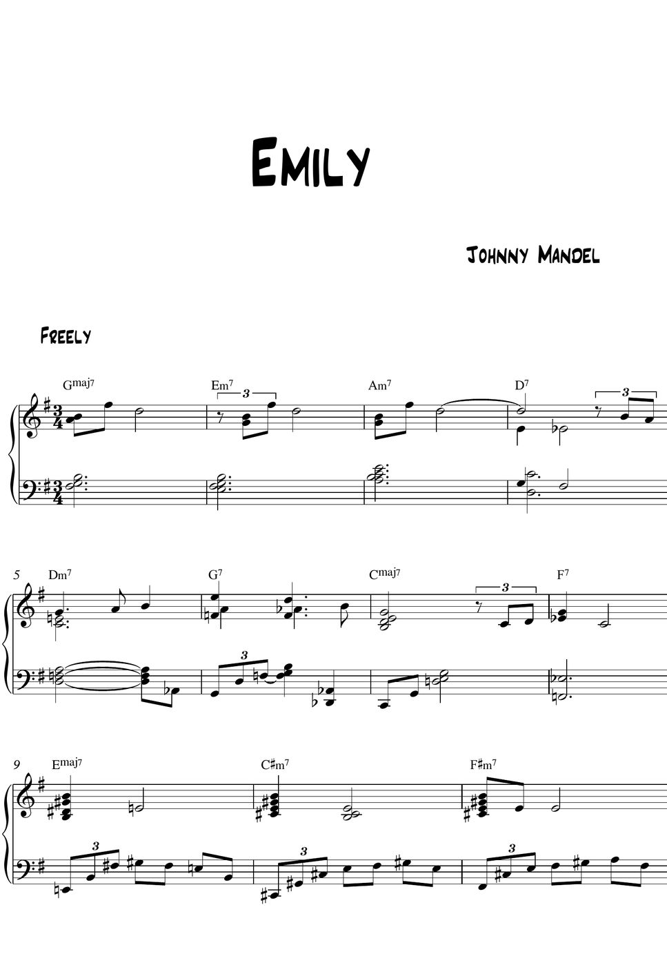 Johnny Mandel - Emily Spartito by MIWHA