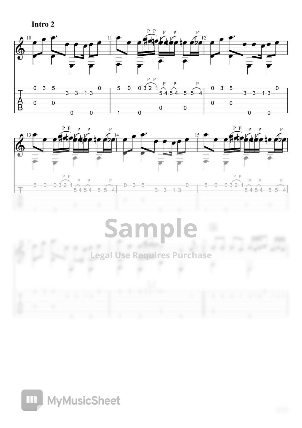 nulut - Lower one's eyes (Fingerstyle) Sheets by u3danchou