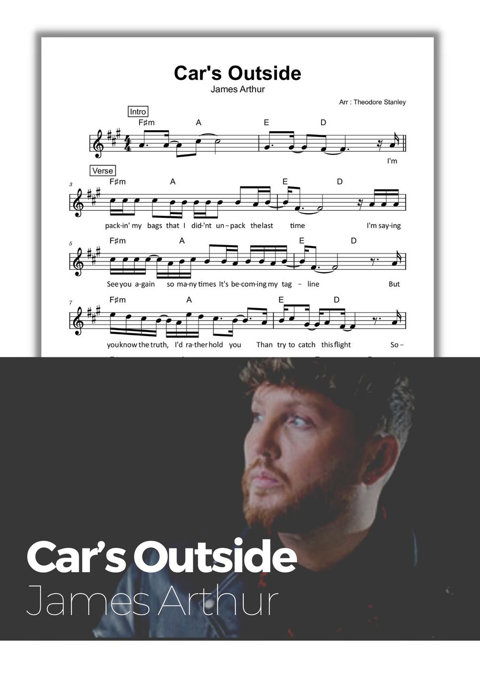 James Arthur - Car's Outside 악보 by Theodore Stanley