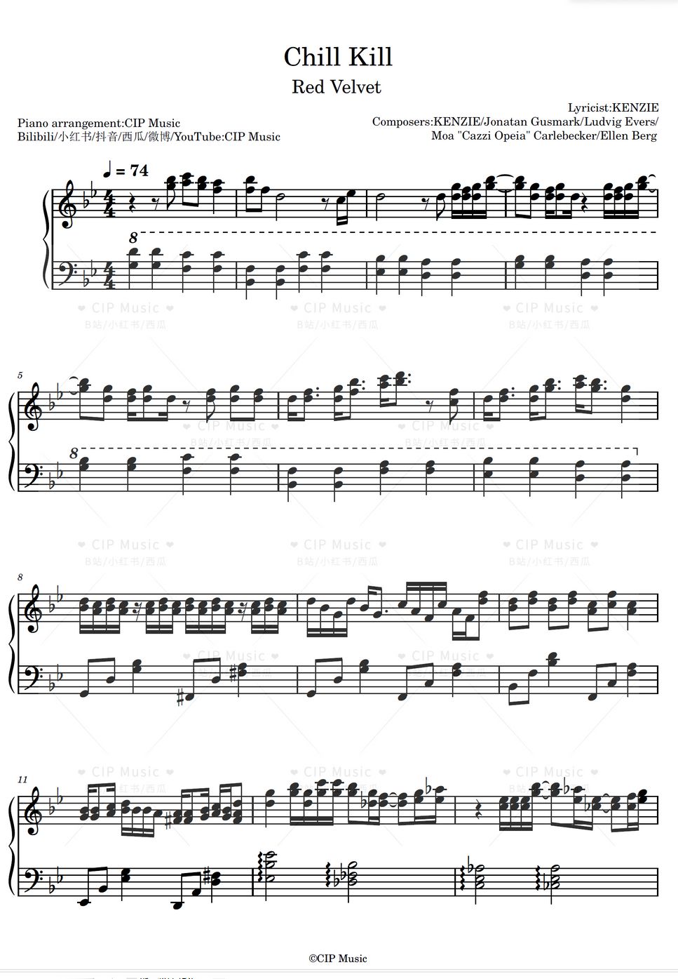 Red Velvet - Chill Kill 악보 by CIP Music