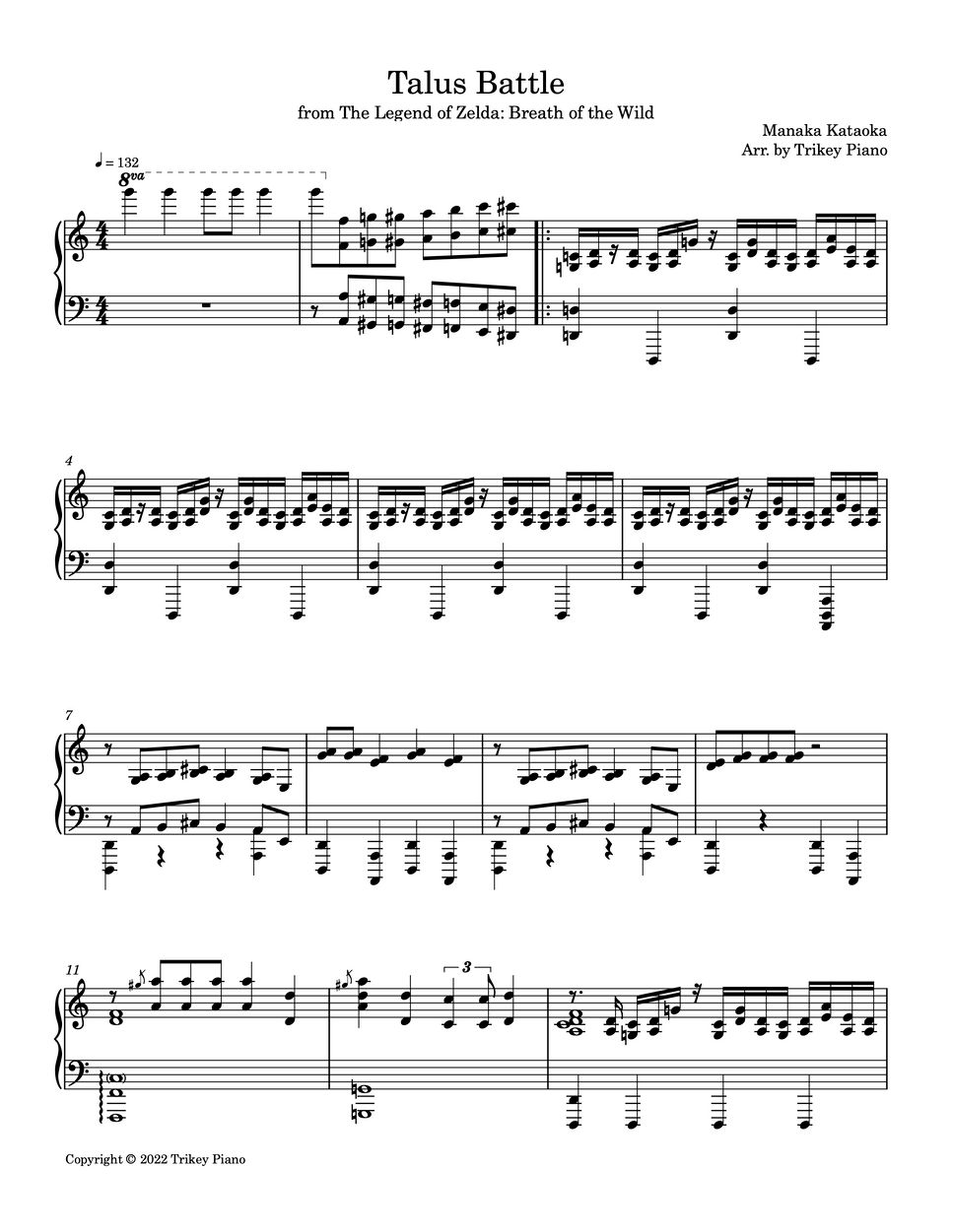 The Legend of Zelda: Breath of the Wild - Talus Battle Theme Sheet by ...