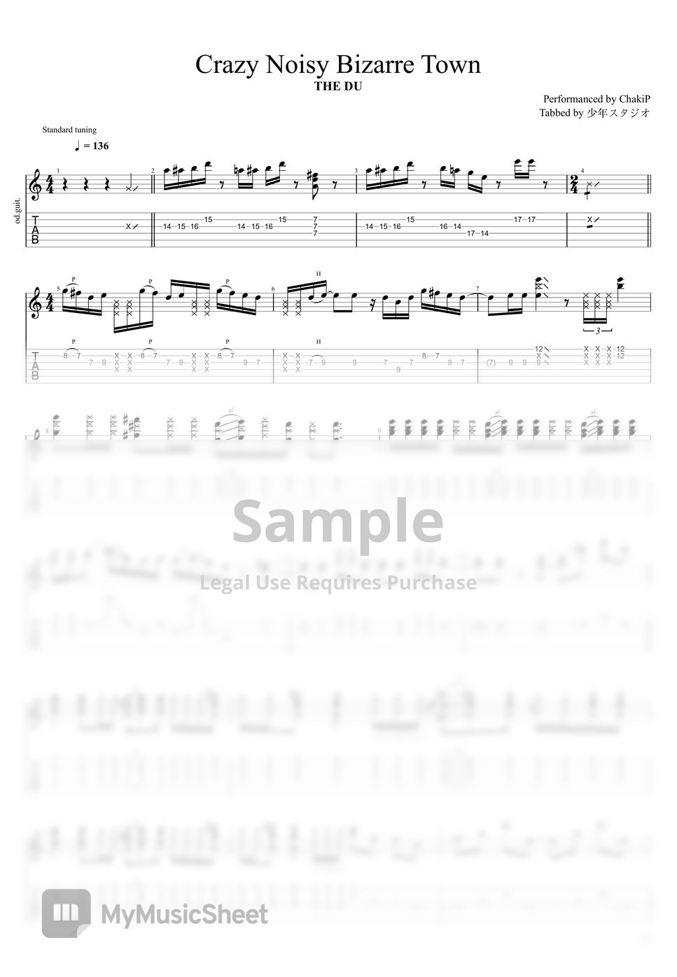 【JoJo's】 Part 4 - Crazy Noisy Bizarre Town TAB by ChakiP