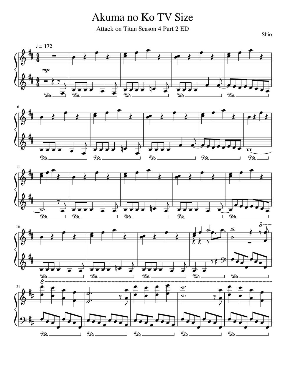 Attack on Titan - Akuma no Ko (Attack on Titan Final Season Part 2 ED ...