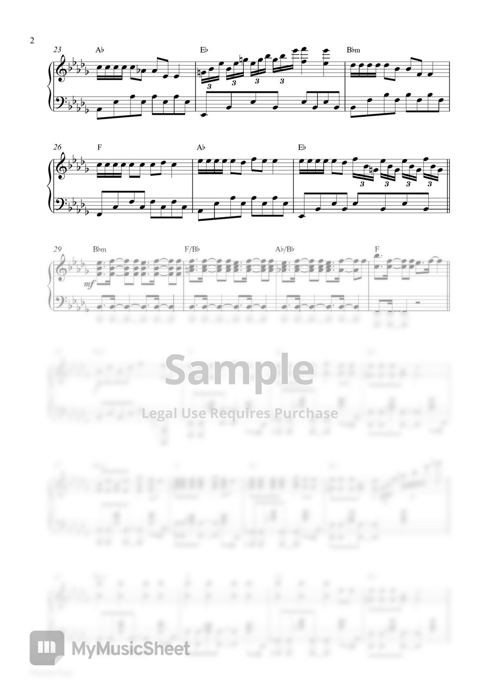 Imagine Dragons - Bones (Piano Sheet) Лист by Pianella Piano