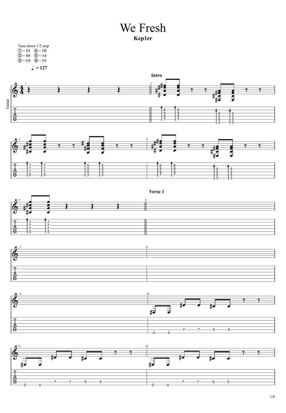 Kep1er - We Fresh TAB by Rob Ethereal