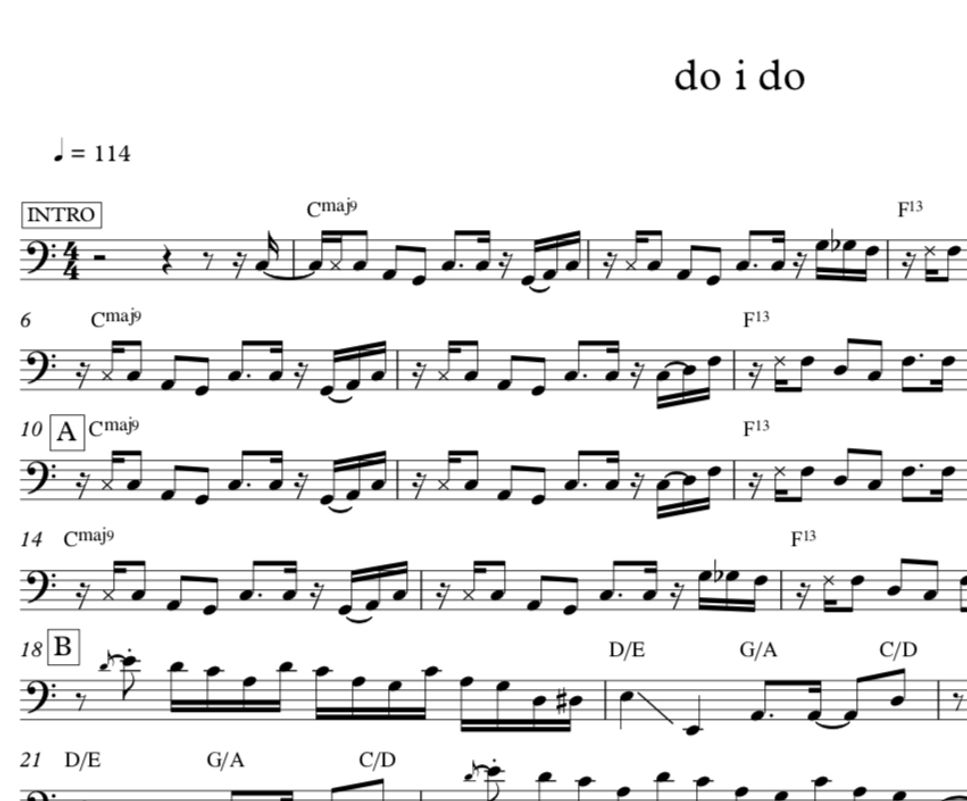 stevie wonder - do i do Sheet Music by bassc