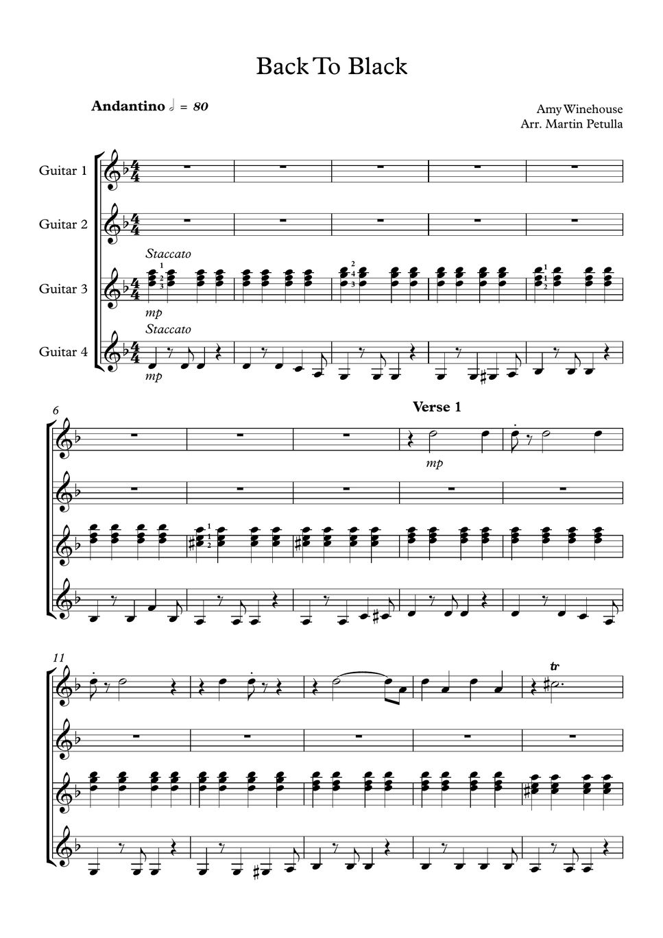 Amy Winehouse - Back To Black TAB by Martin Petulla