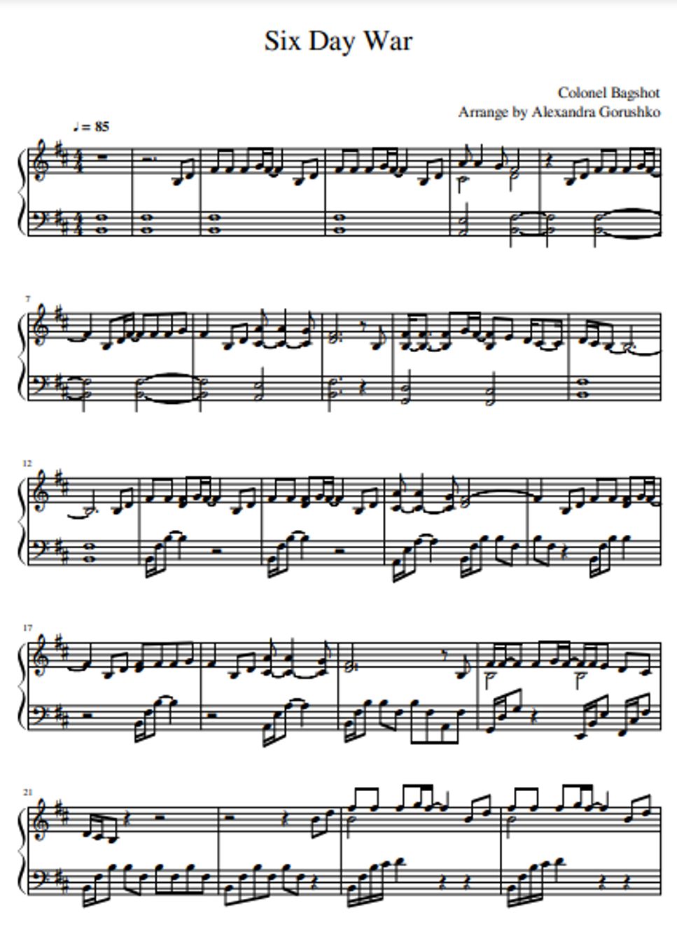 Colonel Bagshot - Six Day War Hoja by Alexandra Gorushko