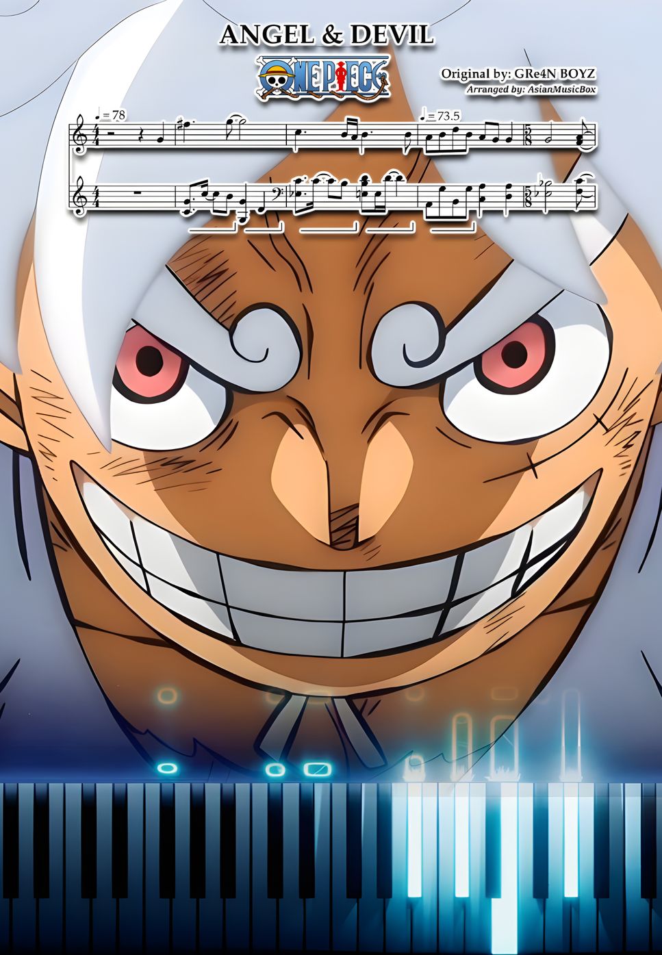 GRe4N BOYZ - ANGEL & DEVIL (One Piece OP 27) Sheet Music by AsianMusicBox