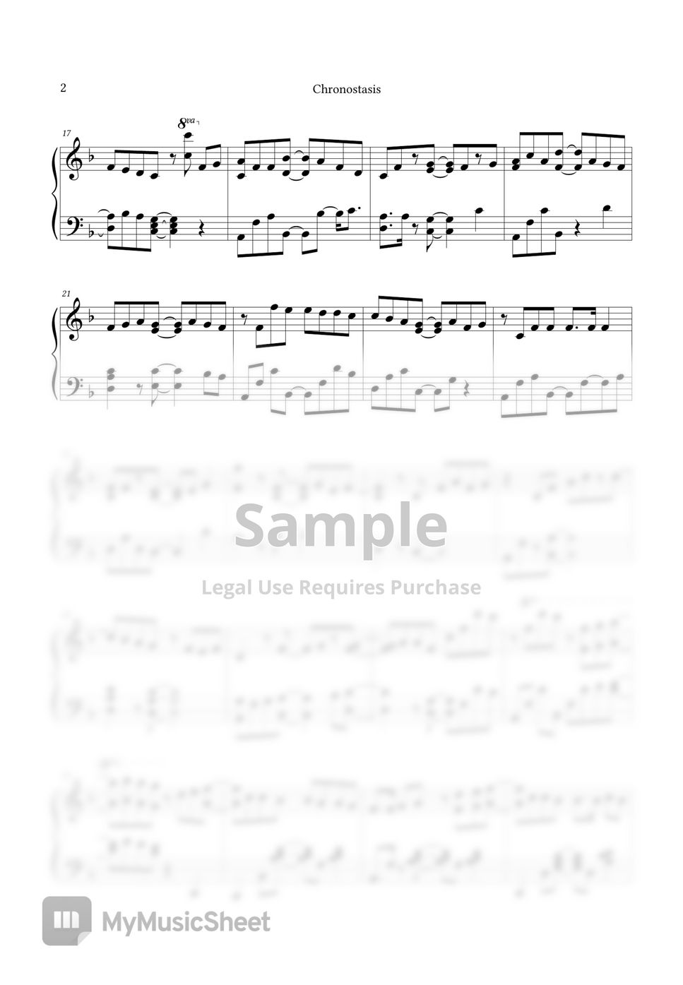 명탐정 코난: 할로윈의 신부 OST - Chronostasis (BUMP OF CHICKEN) نوتة by Cielle