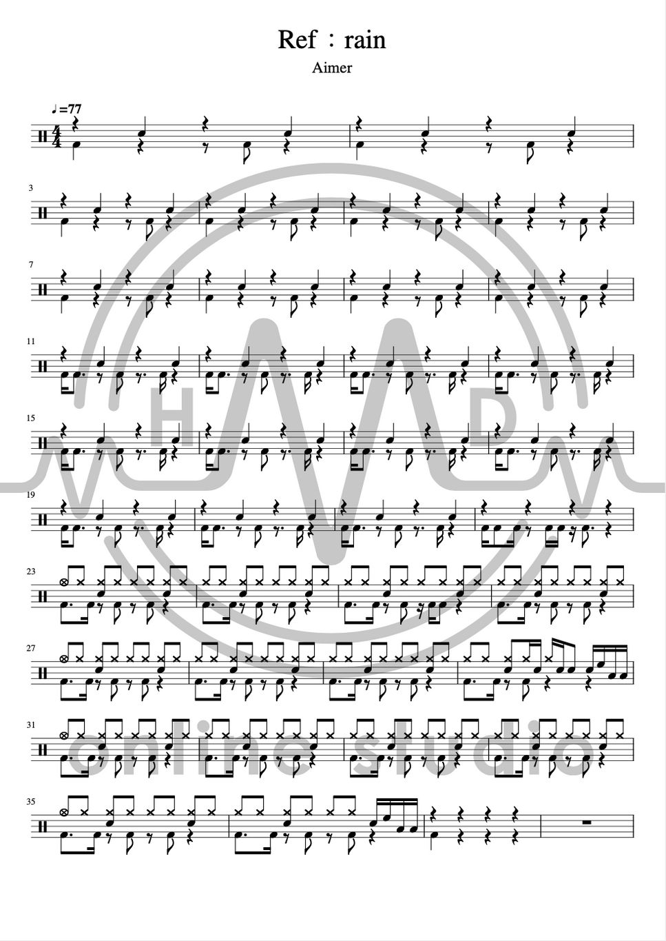 Aimer - Ref：rain Sheets by HMD online studio