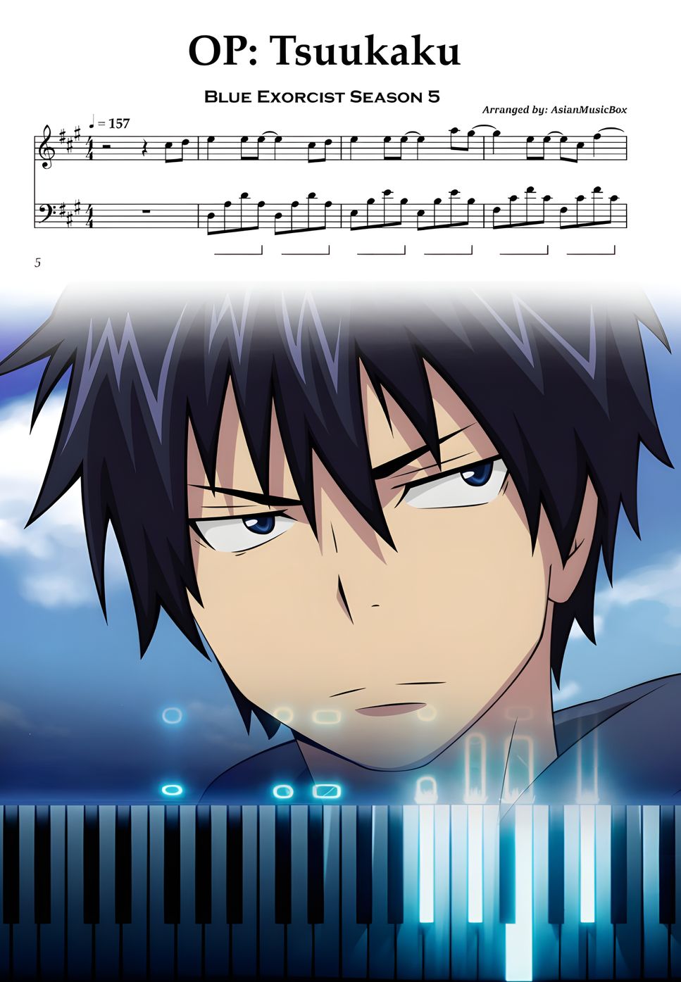amazarashi - Tsuukaku (Blue Exorcist Season 5 Opening) Sheets by AsianMusicBox