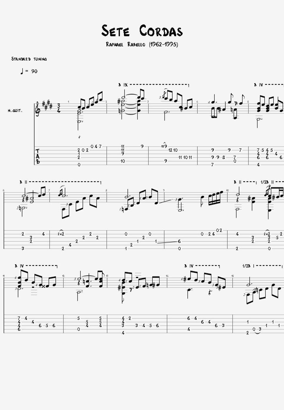 Raphael Rabello - Sete Cordas 악보 by Agape Guitar