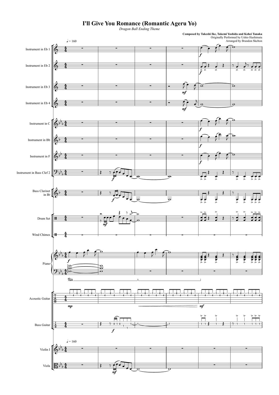 Ushio Hashimoto - Romantic Ageru Yo (Full Score) Lembar Musik by ...